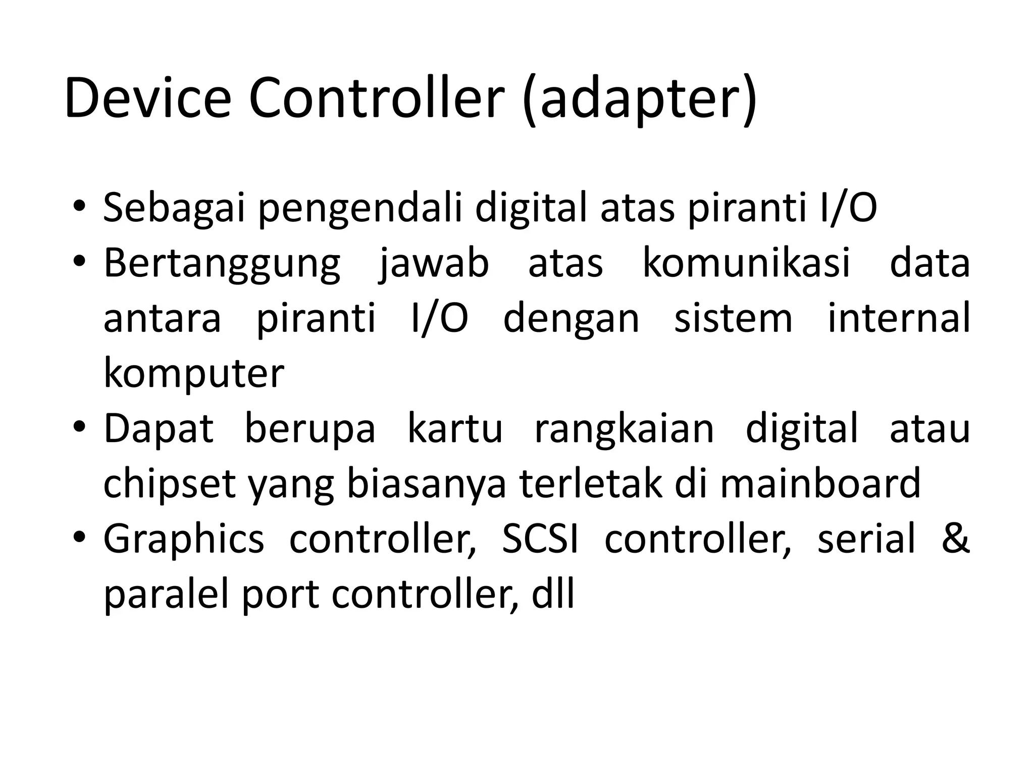 Sistem Operasi - 13 [Manajemen Input Output] | PPTX