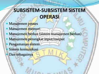 Sistem operasi. | PPTX