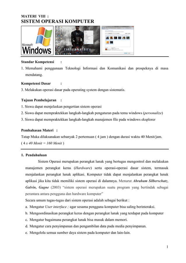 Materi 8 : Sistem operasi | PDF