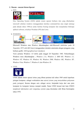 Materi 8 : Sistem operasi | PDF