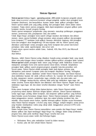 Sistem operasi | PDF