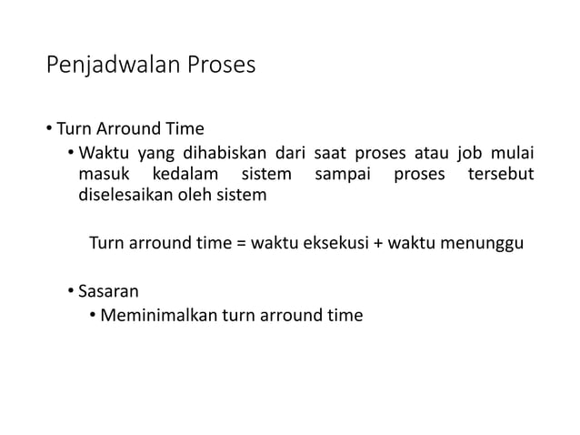 Sistem Operasi - 4 [Penjadwalan Proses SO] | PPT