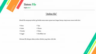 Sistem operasi Sistem file | PPTX