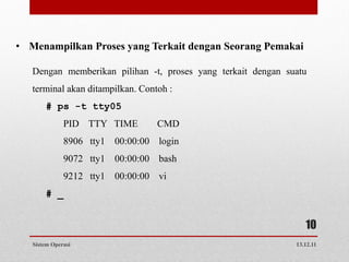 Sistem operasi pertemuan 7 | PPT
