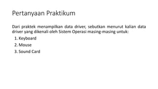 Sistem Operasi - Praktek A | PPTX