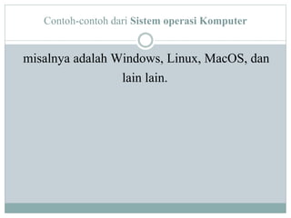 Sistem operasi | PPTX