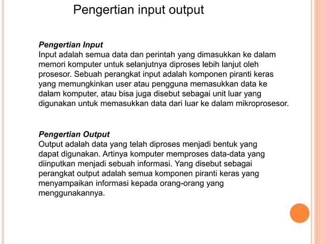 Sistem operasi input output | PPTX