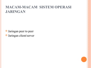Sistem operasi jaringan | PPT