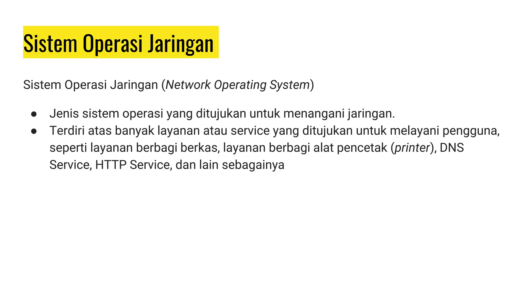 Sistem operasi jaringan | PPTX