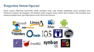 sistem operasi dasar komputer dan jenis jenis sitem operasi dasar | PPTX