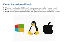 sistem operasi dasar komputer dan jenis jenis sitem operasi dasar | PPTX