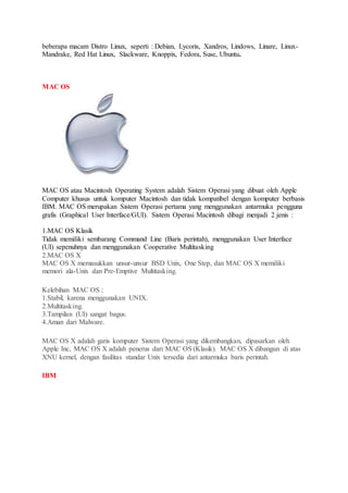 Sistem operasi (kjd) | PDF