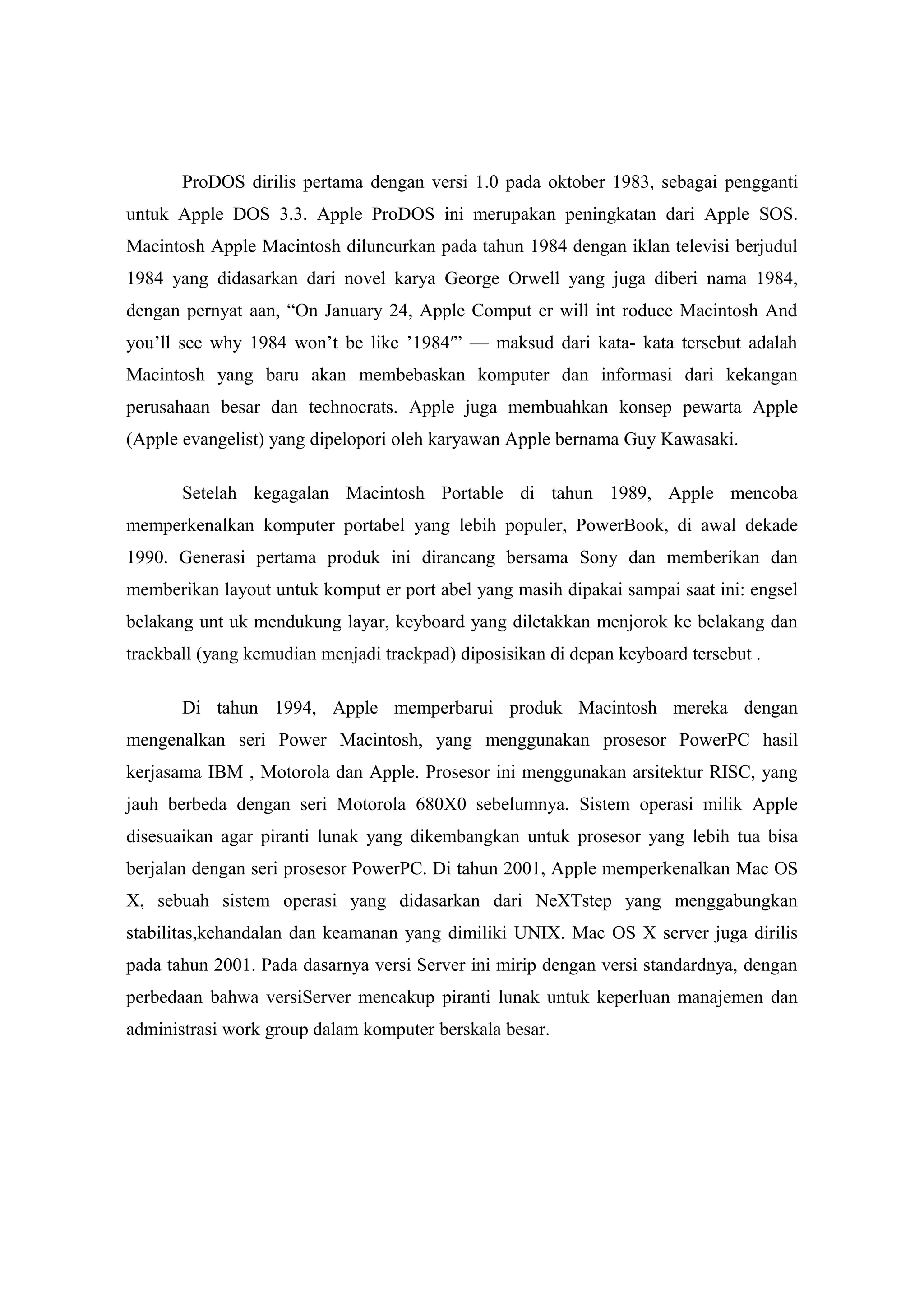 Sistem operasi komputer | DOC