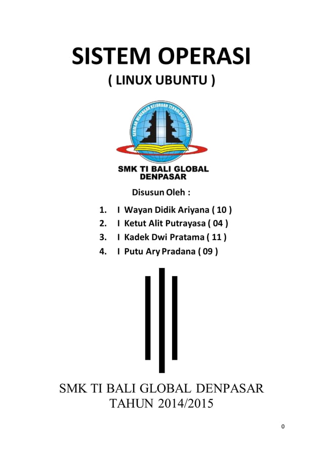 Sistem operasi : Makalah linux ubuntu | DOCX