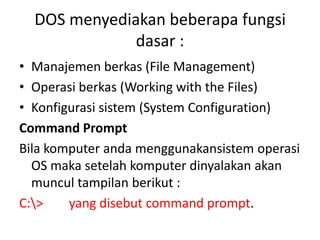 Materi DOS | PPTX