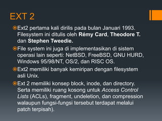 Sistem operasi sistem file linux | PPTX