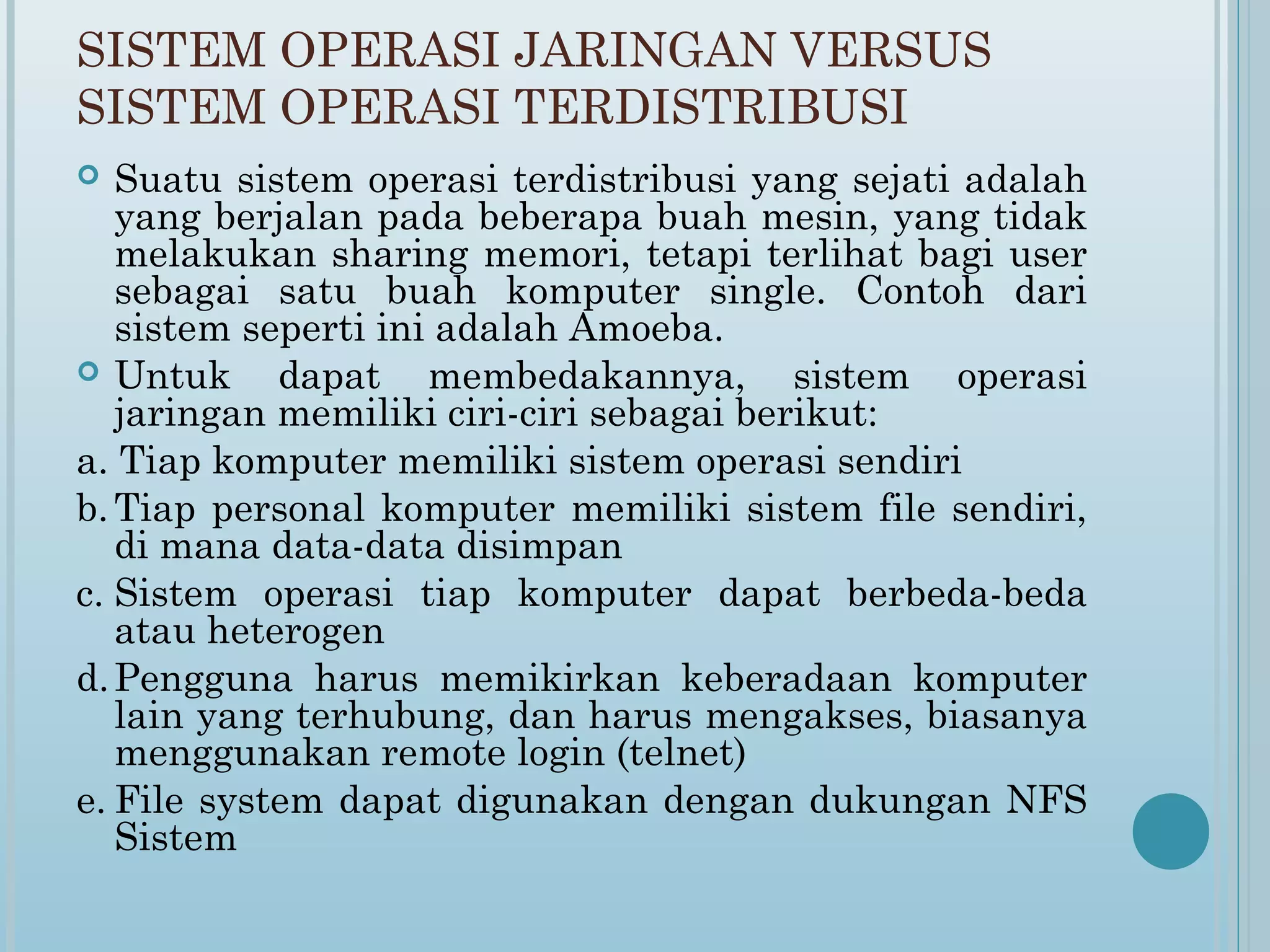 Sistem operasi terdistribusi | PPT