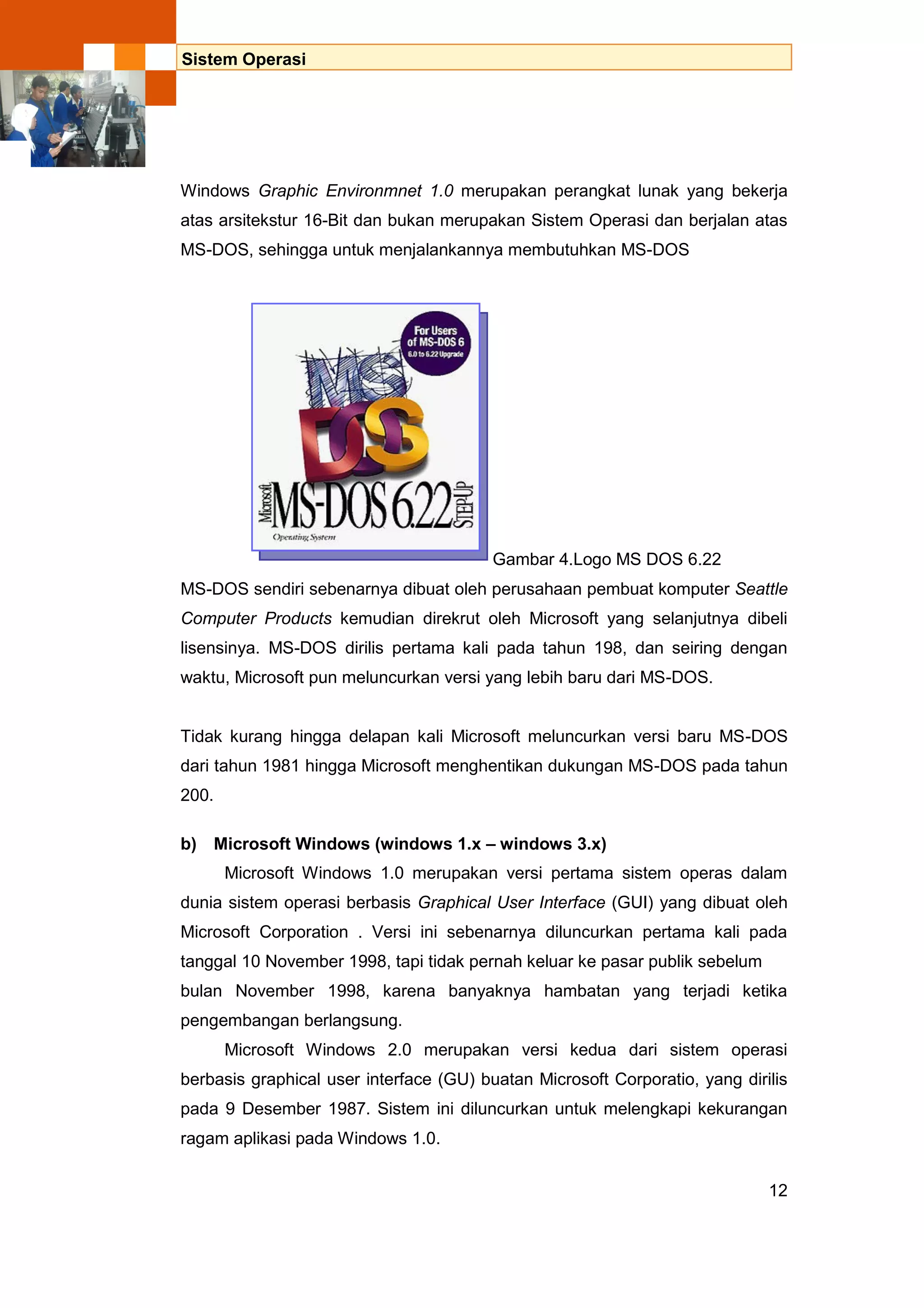 materi sistem oprasi windows semester 1 | PDF