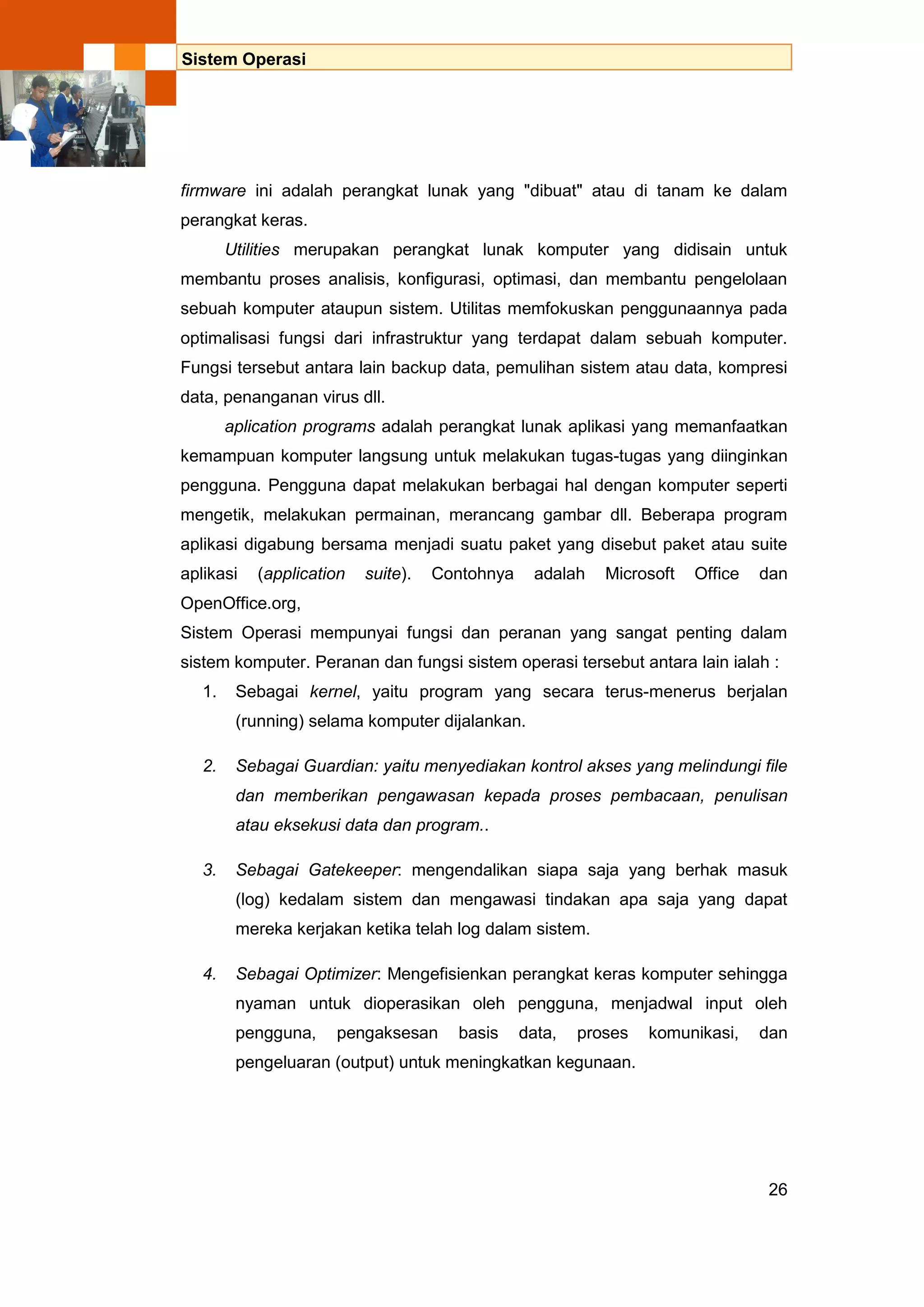 materi sistem oprasi windows semester 1 | PDF