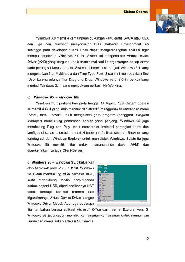 materi sistem oprasi windows semester 1 | PDF