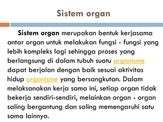 Sistem organ | PPTX