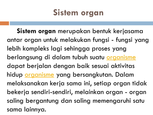 Sistem organ | PPTX