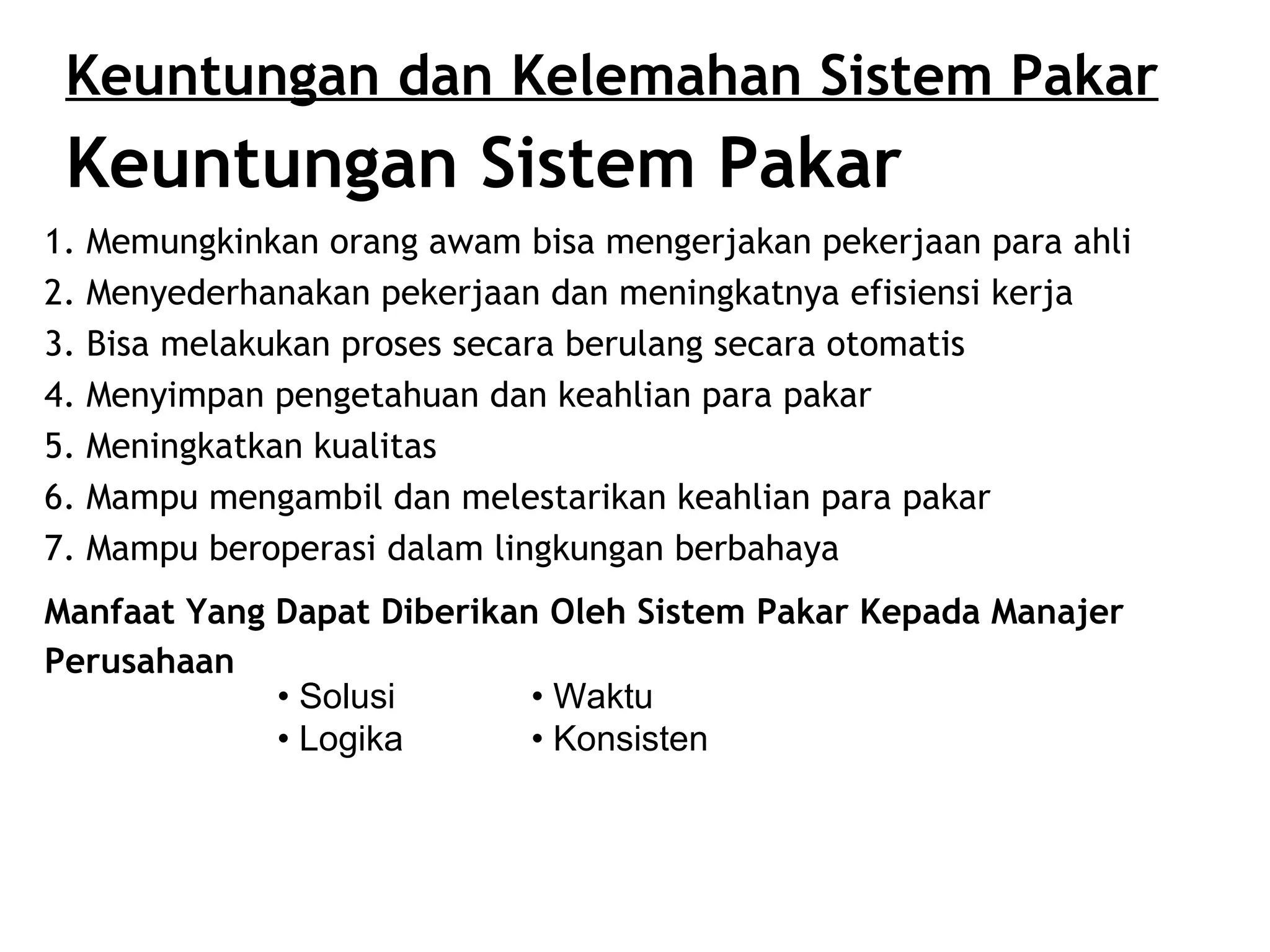 Sistem pakar | PPT