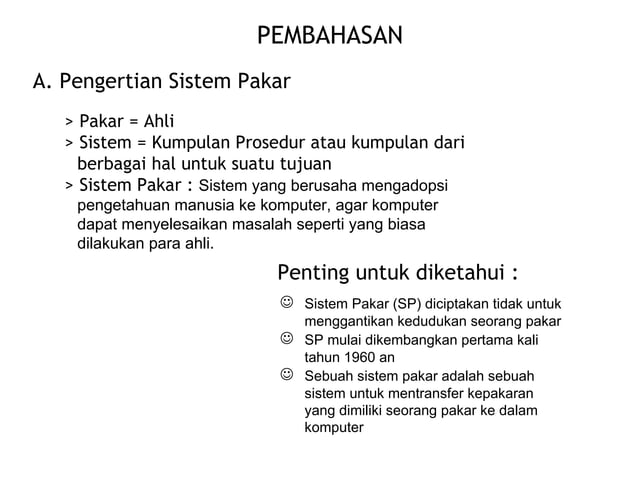 Sistem pakar | PPT