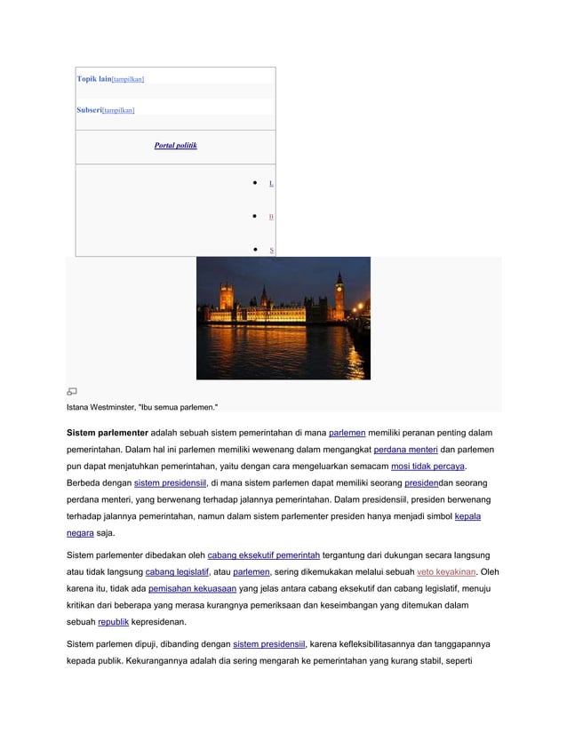 Sistem parlementer | PDF