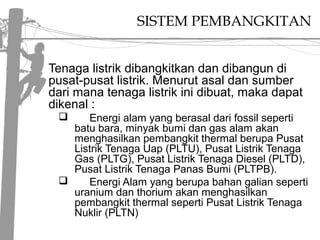 Sistem pembangkit tenaga listrik | PPT