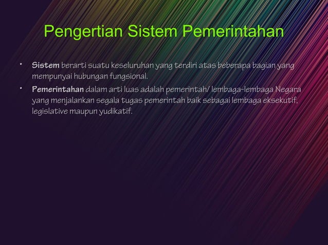 Sistem pemerintahan | PPT