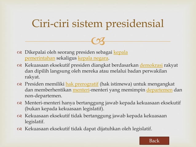 Sistem pemerintahan presidensial | PPTX