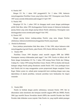 Sistem pemilihan umum | DOCX