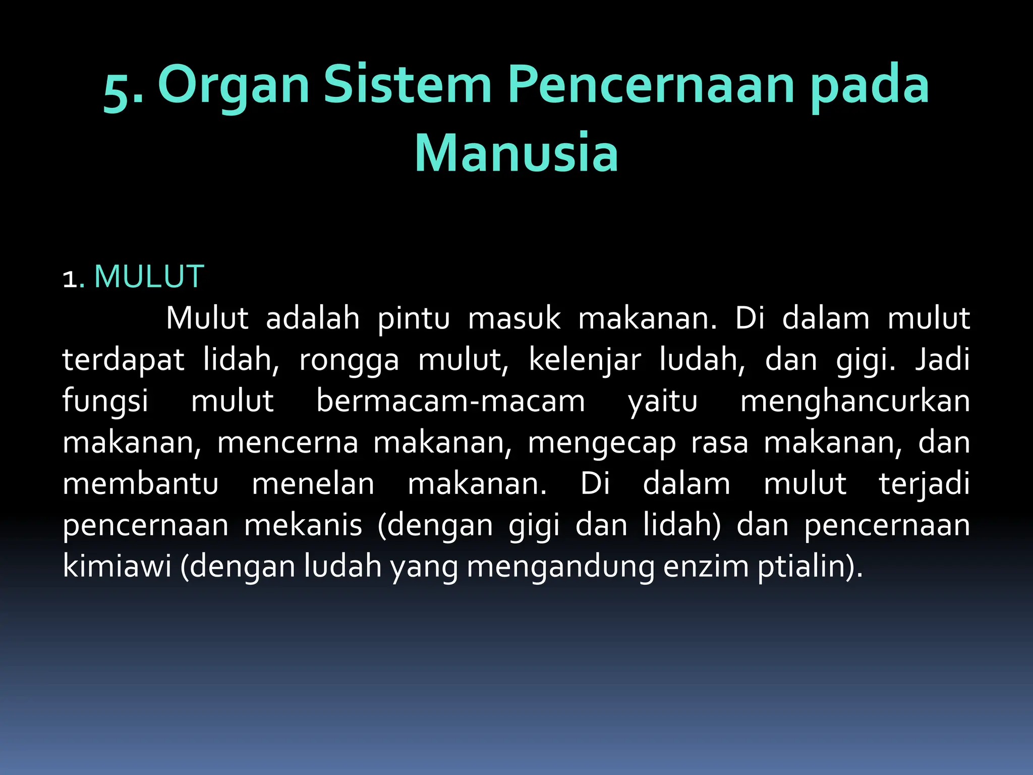 SISTEM_PENCERNAAN pada manusia yang mengalami masalah sistem pencernaan | PPT