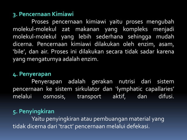 SISTEM_PENCERNAAN pada manusia yang mengalami masalah sistem pencernaan | PPT