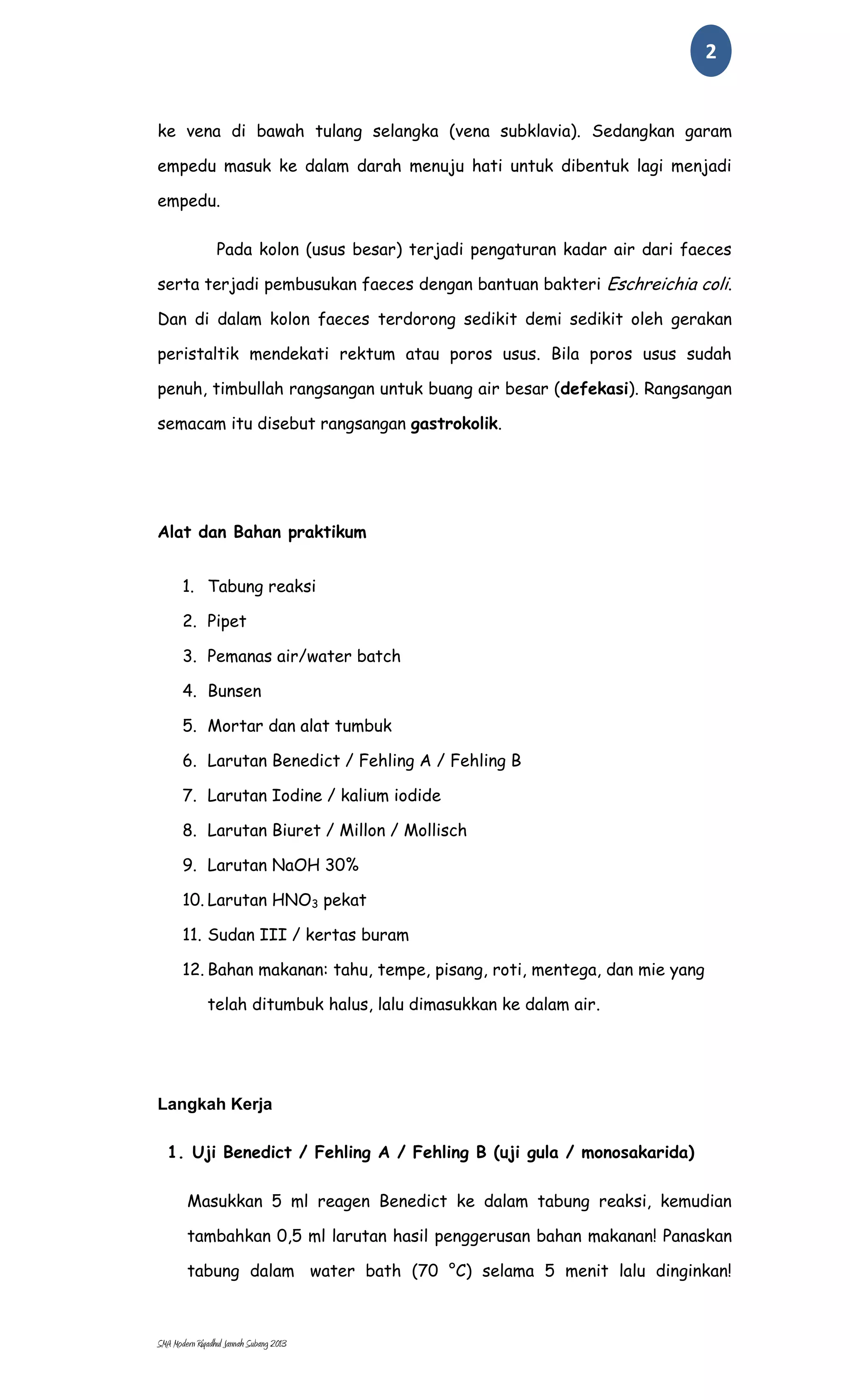 Sistem pencernaan makanan | DOCX