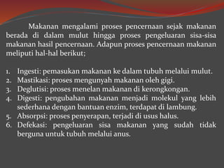 ppt Sistem pencernaan | PPTX