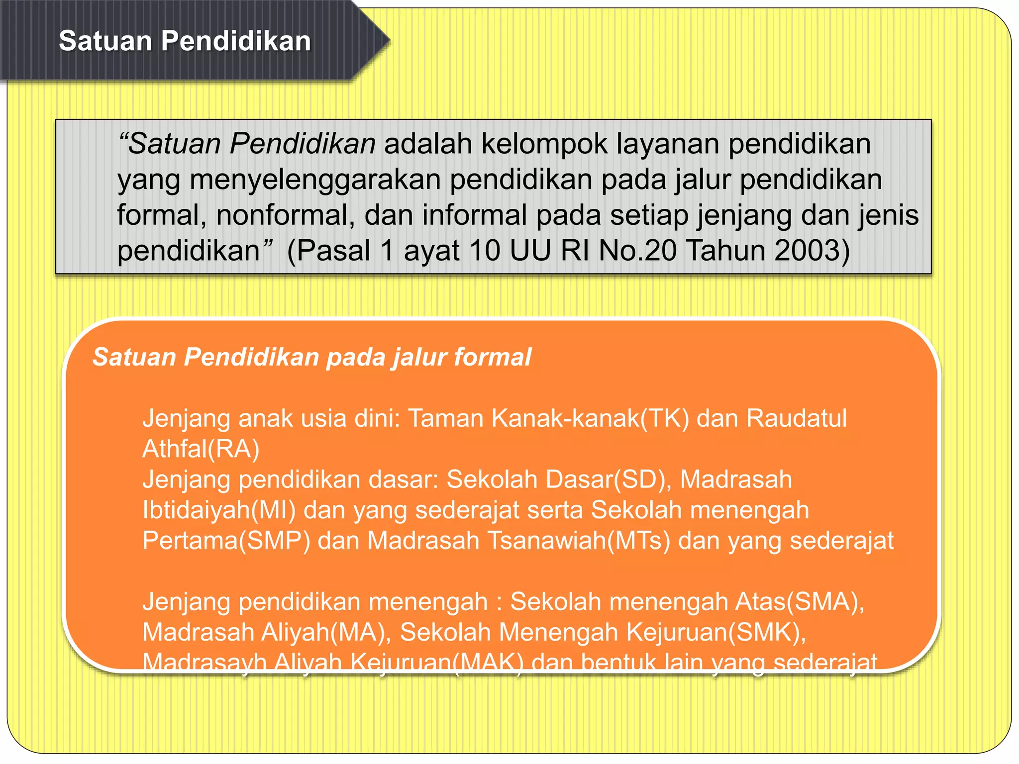 Sistem pendidikan nasional | PPTX