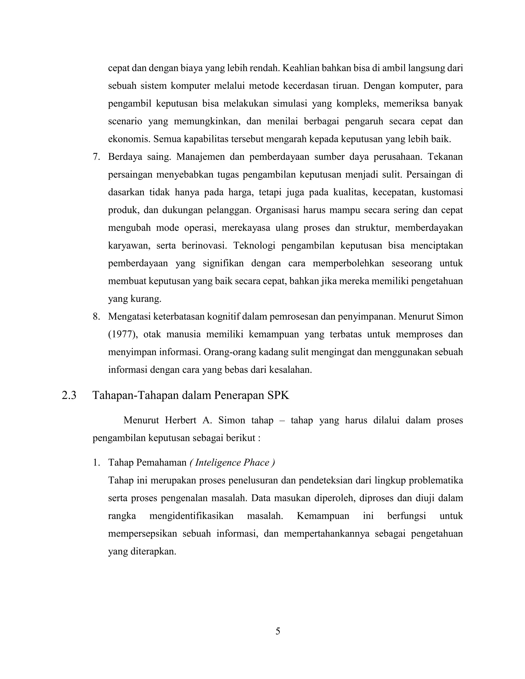 Sistem Pendukung Keputusan (SPK) | PDF