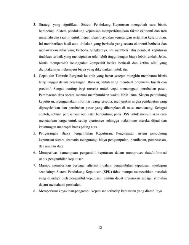 Sistem Pendukung Keputusan (SPK) | PDF