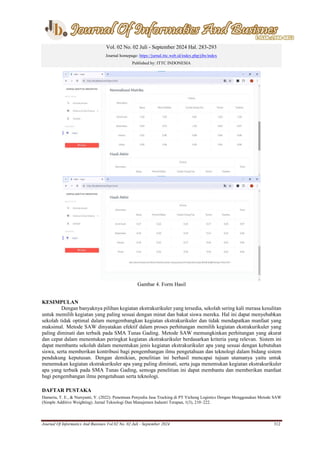 Sistem Pendukung Keputusan Pemilihan Kegiatan Ekstrakurikuler Yang Diminati Dengan Metode Simple ...