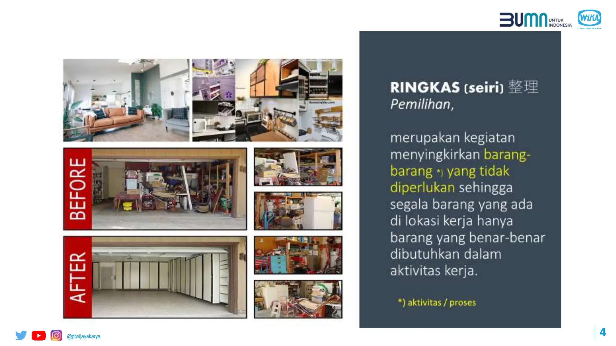 Prinsip penarapan 5R (Ringkas,Rapi, Resik, Rawat dan Rajin) area Kantor ...