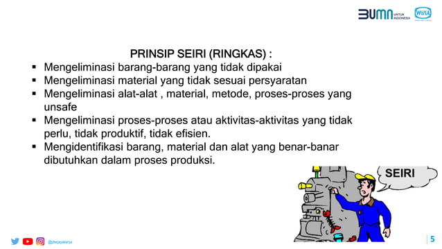 Prinsip penarapan 5R (Ringkas,Rapi, Resik, Rawat dan Rajin) area Kantor ...