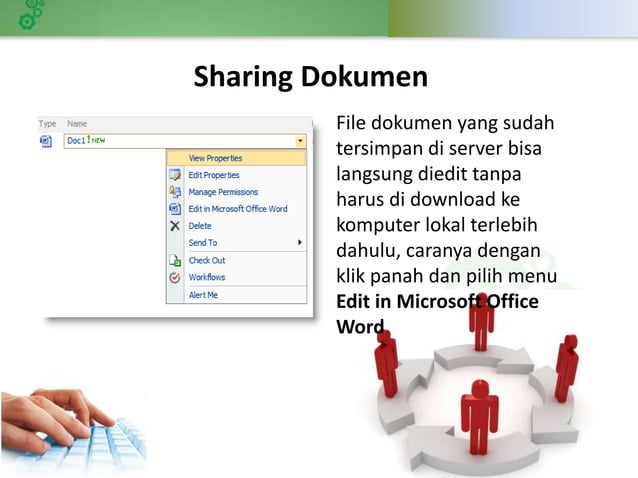 Sistem Pengelolaan Dokumen Menggunakan Sharepoint | PPT