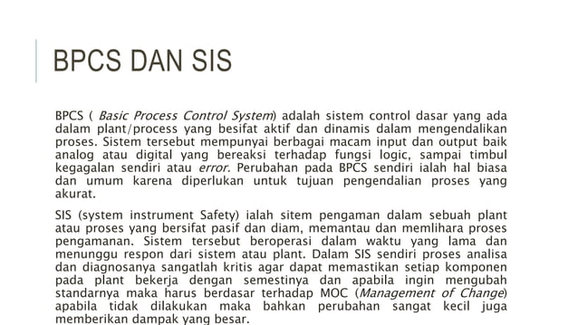 Sistem pengendalian, bpcs(basic process control system), | PPTX