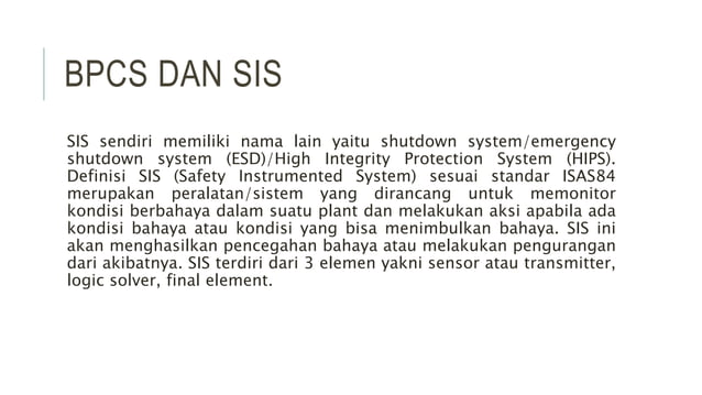 Sistem pengendalian, bpcs(basic process control system), | PPTX