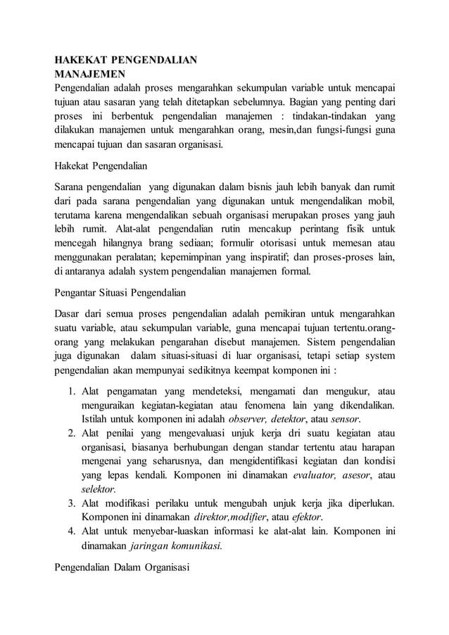 Sistem pengendalian manajemen for merge | PDF