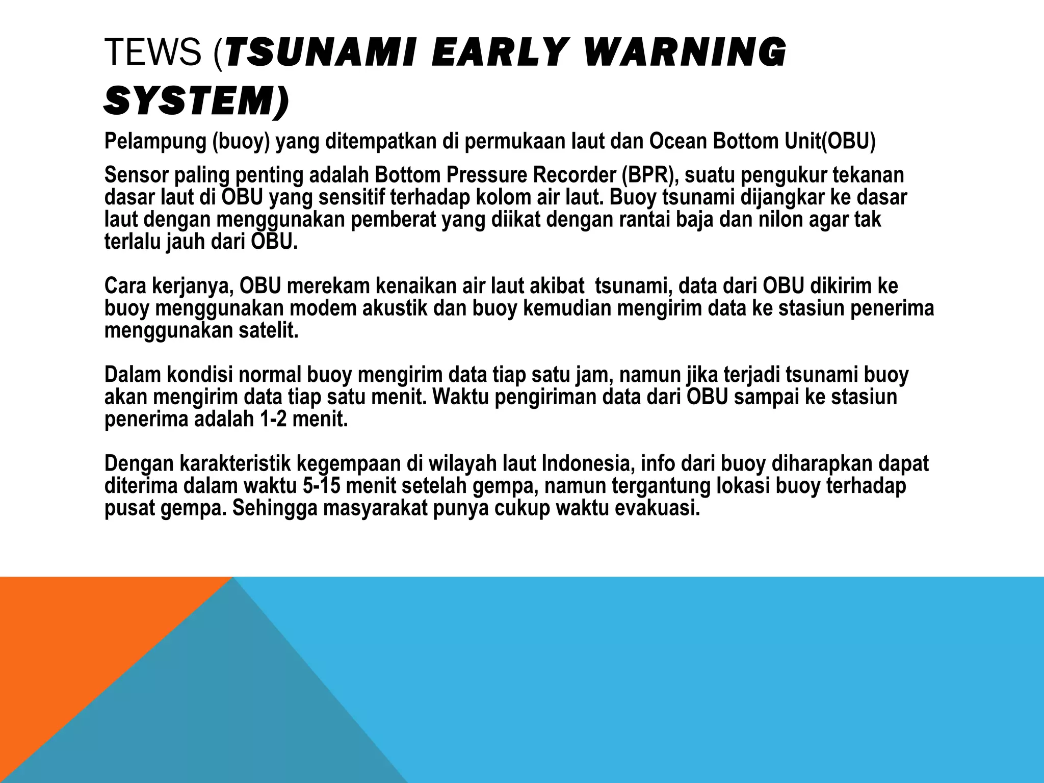 Sistem pengendalian pada alat pendeteksi tsunami | PPT