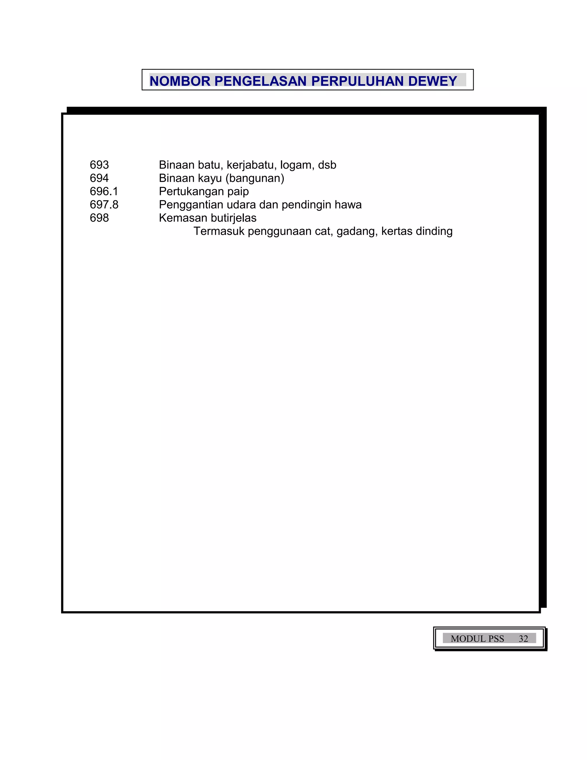 Sistem pengkelasan dewey | DOC