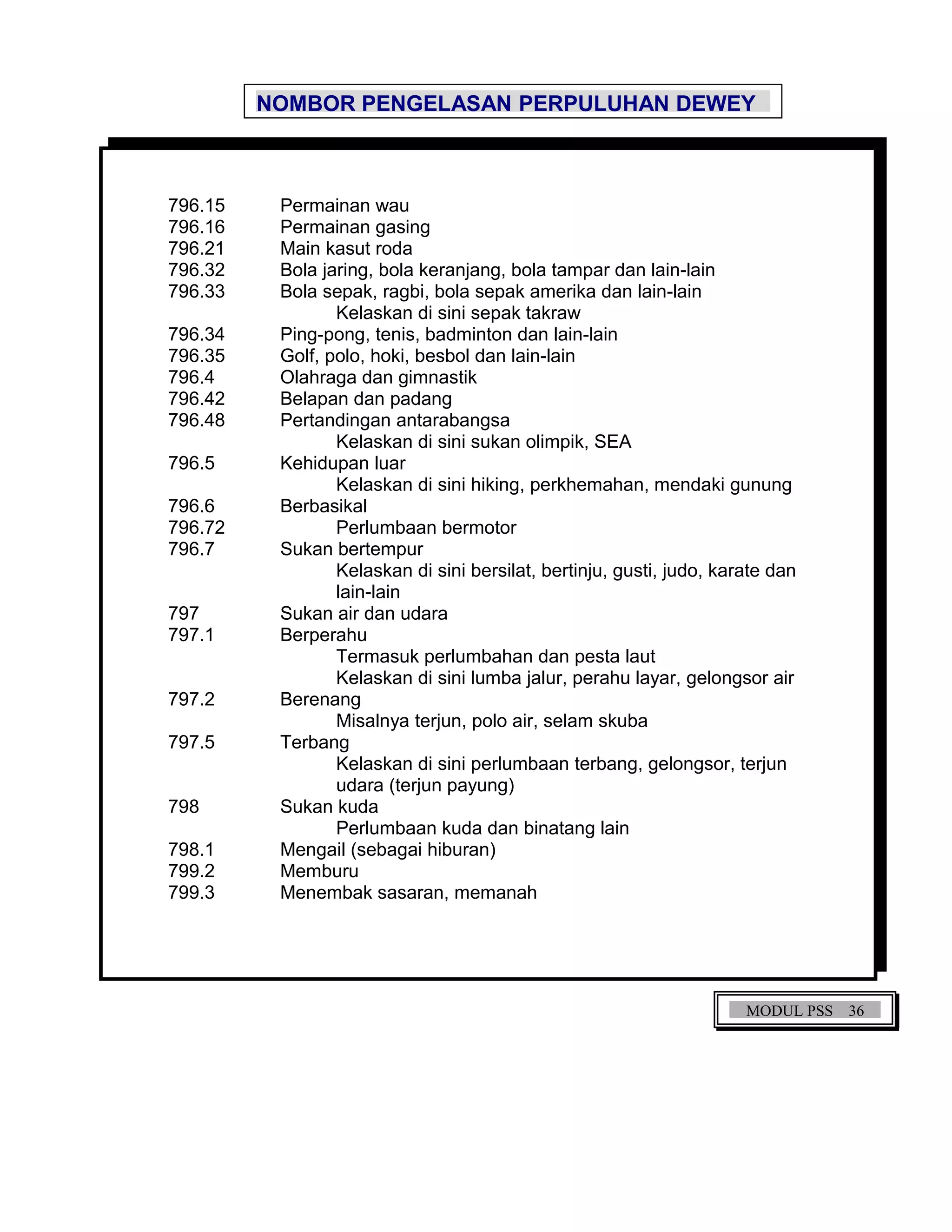 Sistem pengkelasan dewey | DOC